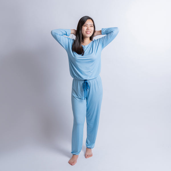 Cindy Polka Dot Set (Long Sleeves + Pants) - Linen and Homes